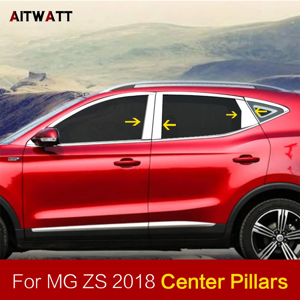 Center Pillars Fit For MG ZS 2018 2017 Stainless Steel Window Pillar ...