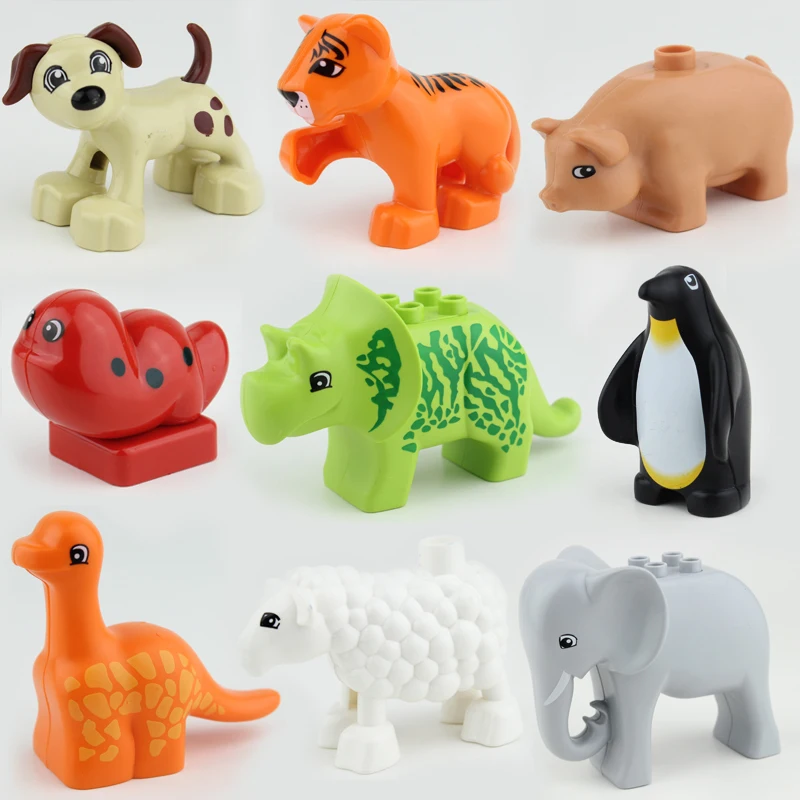 New Original 10 pcs/lot Duplo Animals Figures Building Blocks Set ...