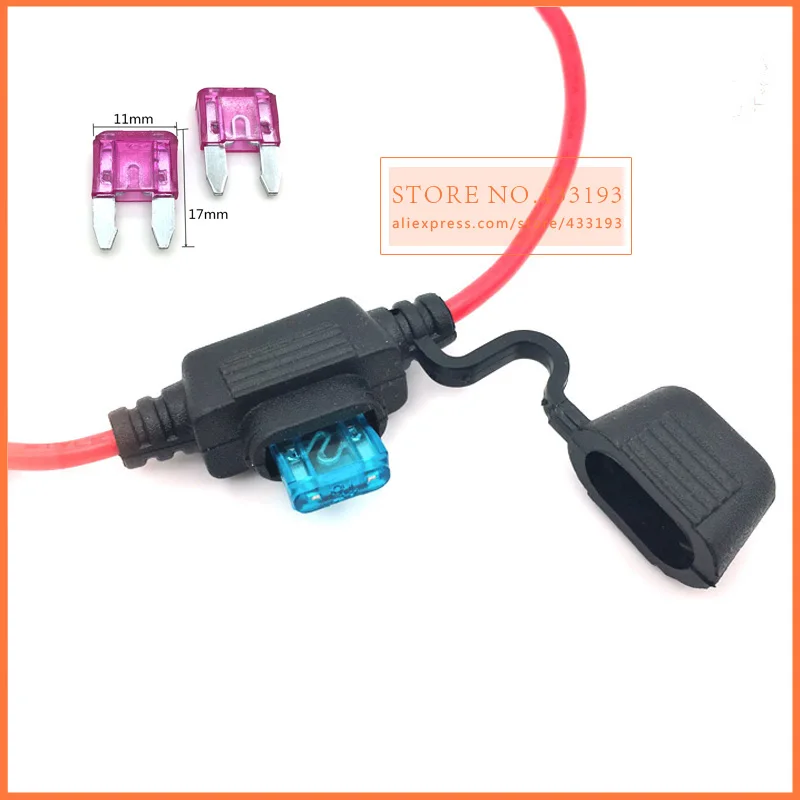 5pcs 16 Awg Small Size Car Fuse Holder Water-resistant Waterproof ...