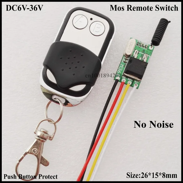 No Noise Mos Remote Switch Micro Wireless Lighting Switch 6V 74V 9V 12V ...