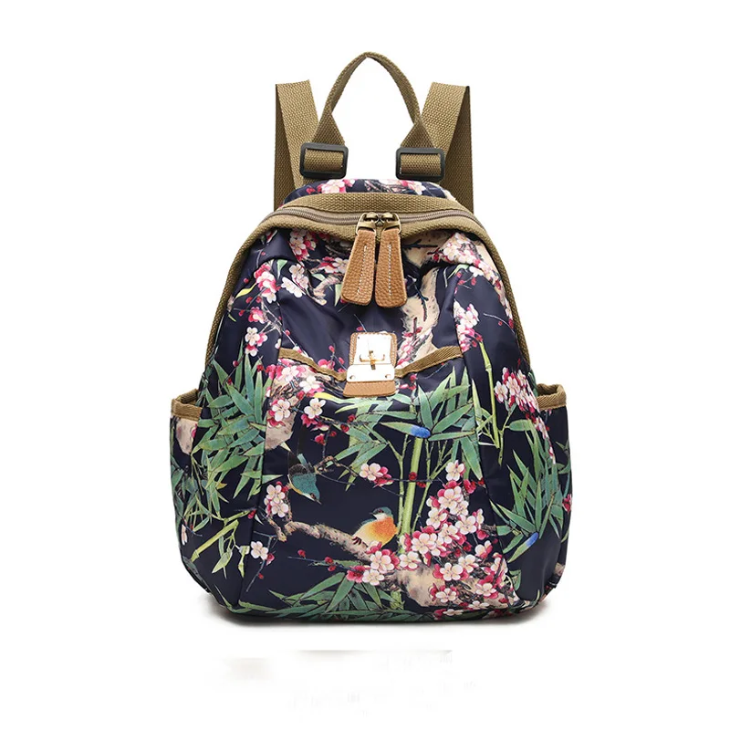 FJWSW 2018 New Green Bamboo Flower Print Backpacks Fashion Abstract ...