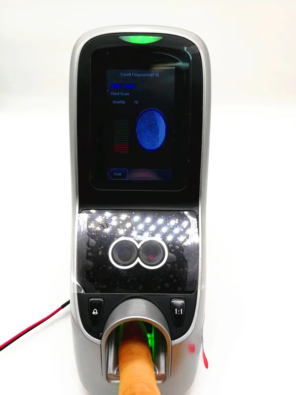 Biometric Facial Access Controller Face+Fingerprint+PIN Time Attendance ...