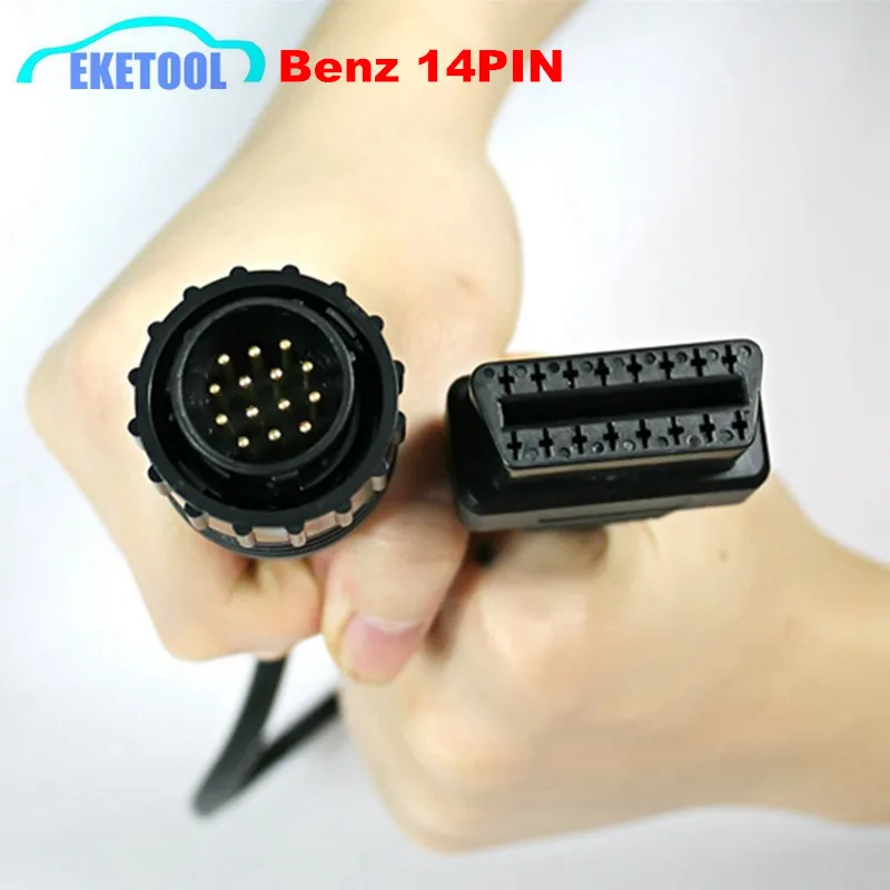 For-Benz-14Pin-to-16Pin-OBD2-Car-Adapter-Connector-MB-Star-Sprinter ...