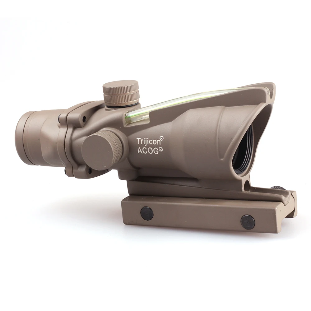 Tactical ACOG 4X32 Scope Real Fiber Red Green Illuminated BDC Glass ...