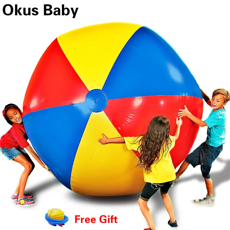 Newest-80cm-100cm-Giant-Inflatable-Beach-Ball-Large-Three-Color ...