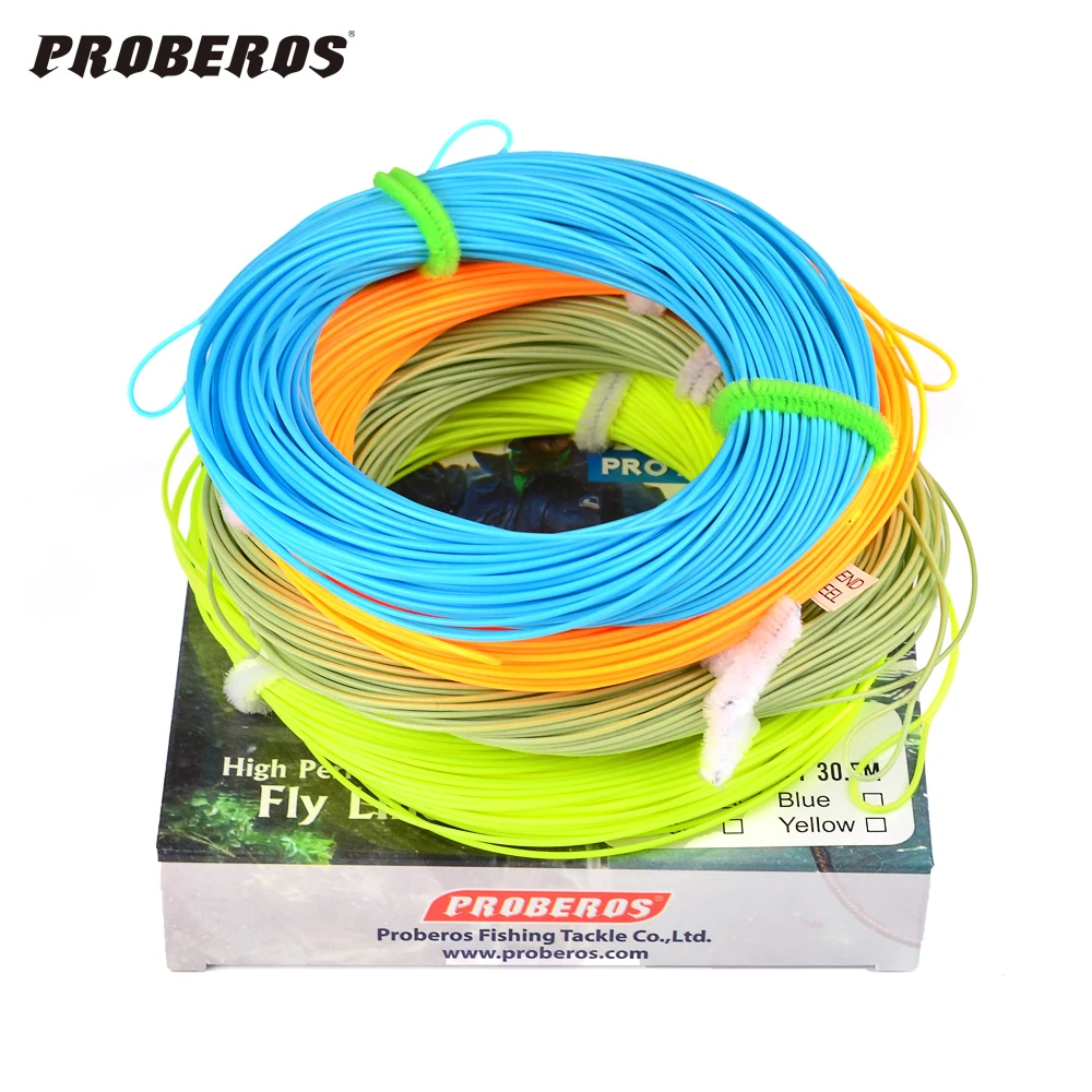 1pc Proberos 100FT Weight Forward Floating Fly Fishing Line WF 2F/3F/4F ...