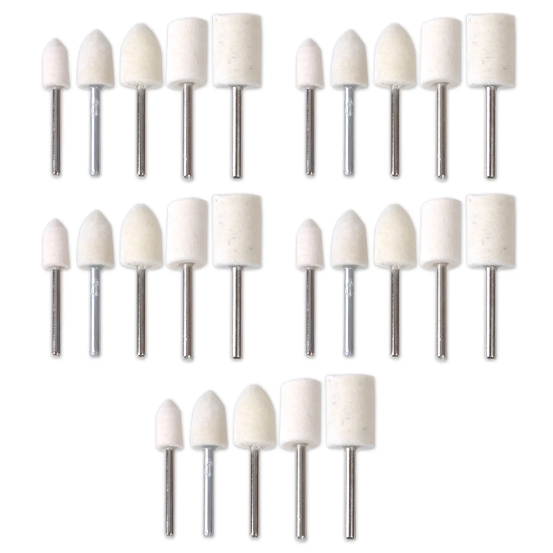Letaosk 25pcs Felt Wool Polishing Burr Abrasive Buffing Wheel For ...
