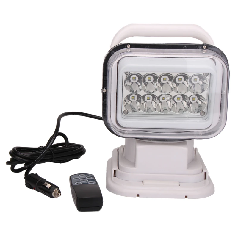 50W 12V 7'' PORTABLE WIRLESS REMOTE LED SEARCH LIGHT ,MAGNETIC BASE ...