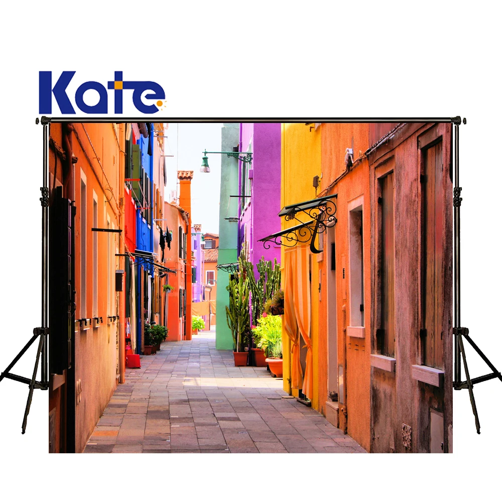 KATE Photo Background Colorful City Backdrops Italian Street Backdrop ...