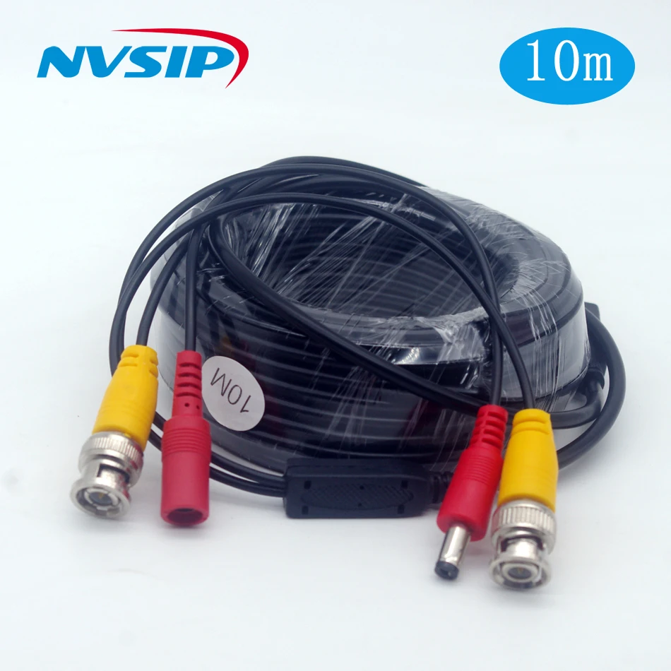 Bnc Video Power Siamese Cable 33ft 10m Cctv Dc Bnc Cable For Analog Ahd ...
