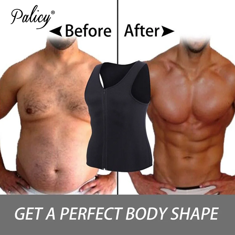 Neoprene Body Shaper For Men Spandex Slimming Waist Trainer Shapewear ...