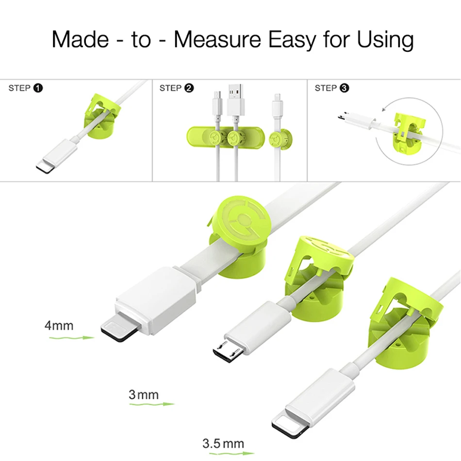 ACCESSOIRES POUR CABLE,Blue--Enrouleur de câble USB en Silicone ...