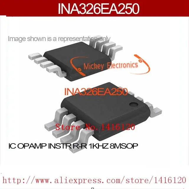 INA326EA/250 IC OPAMP INSTR RR 1 키로헤르쯔 8 MSOP INA326EA 326 INA326 ...
