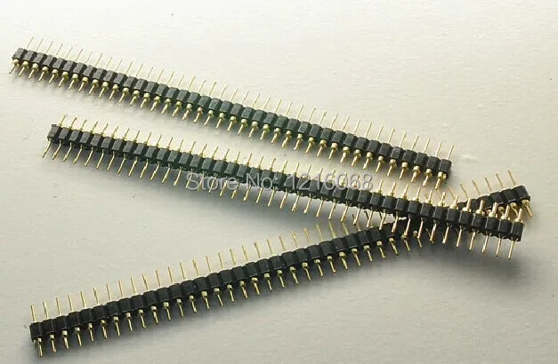 2.54mm pitch round holes round pins 1*40 male header|4 pin male|header ...