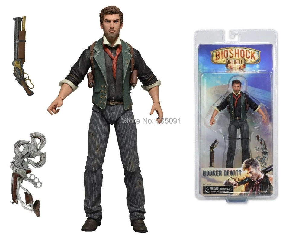 (Neca) BIOSHOCK INFINITE Booker DeWitt 18CM /7" scale PVC Action Figure ...