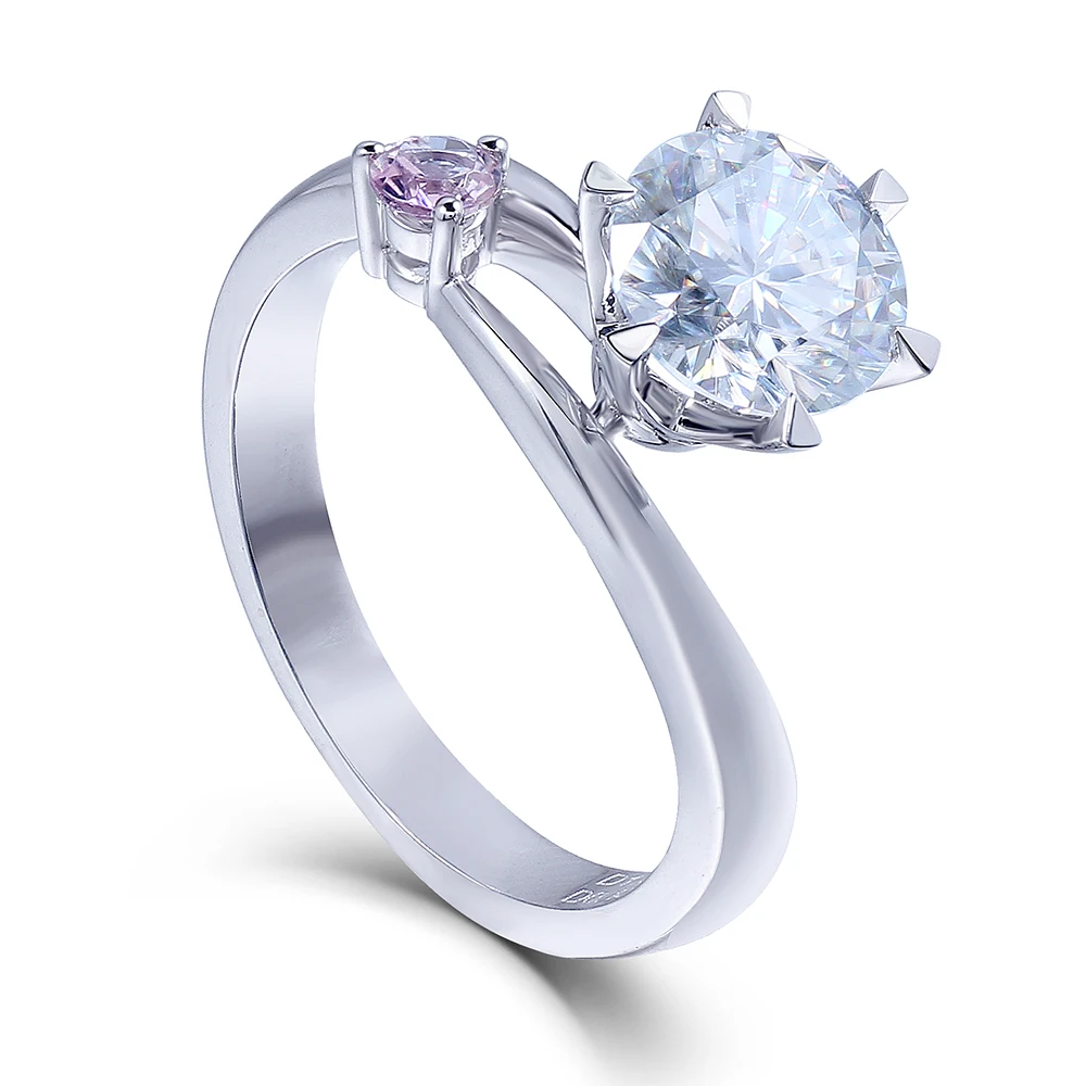 Transgems Moissanites Lab Grown Diamant Engagement Ring 1 CT DF Farbe ...