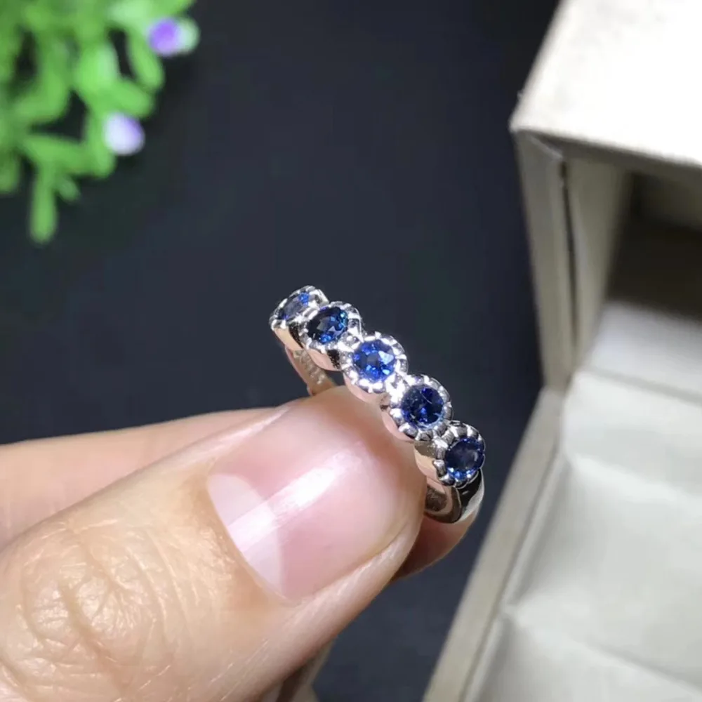 Natural blue sapphire gem Ring Natural gemstone ring 925 sterling ...