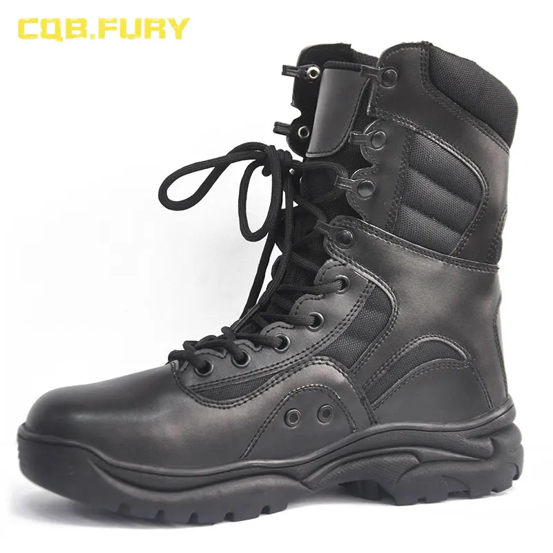 CQB.FURY Black Mens Military Tactical Boots Ankle Combat Breathable ...