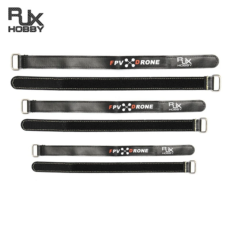 2Pcs RJX Non Slip Rubberized Alloy Buckle Straps for RC Toys Lipo ...