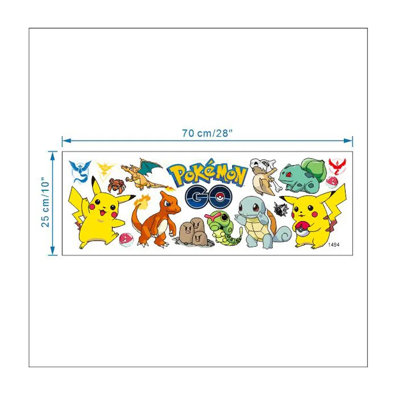 3D Cartoon Pokemon Pikachu Home Decor Wall Stickers - KawaiiMerch.com