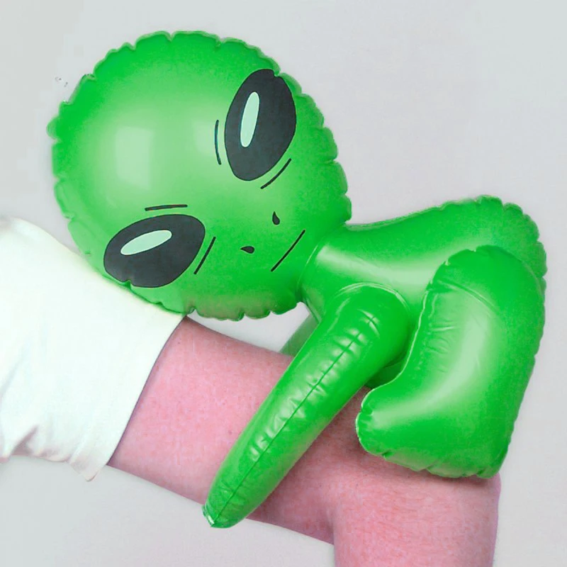 Small Alien Inflate Green Inflatable 15x30cm Blow Up Prop Party Photo ...