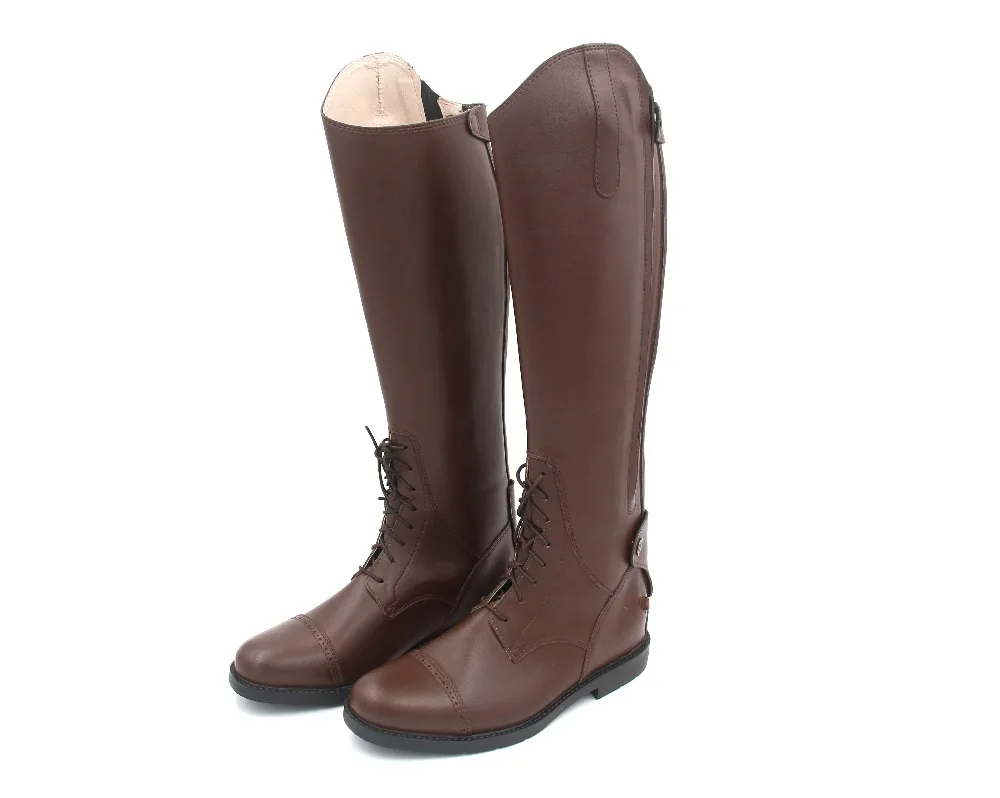 Aoud Paardrijden Laarzen Volledig Lederen Lederen Voering Dressuur ...