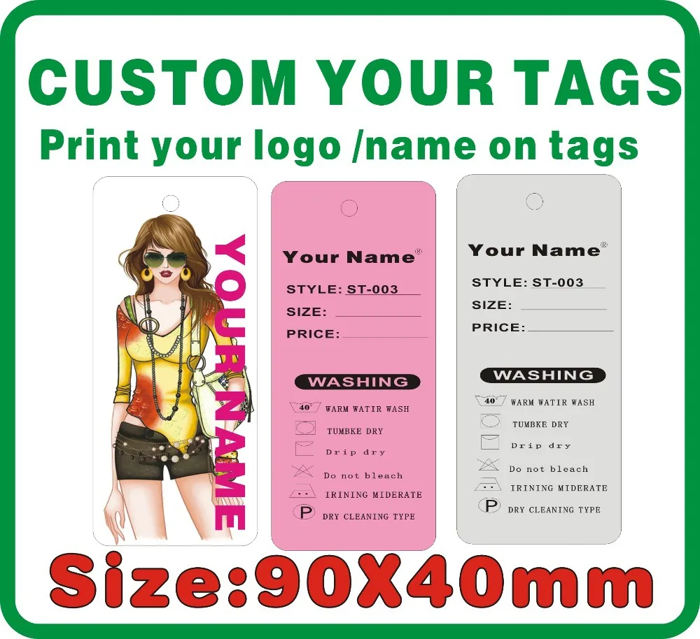 Custom women cloth tags ,print your logo on tags 300gsm Paper Wholesale ...