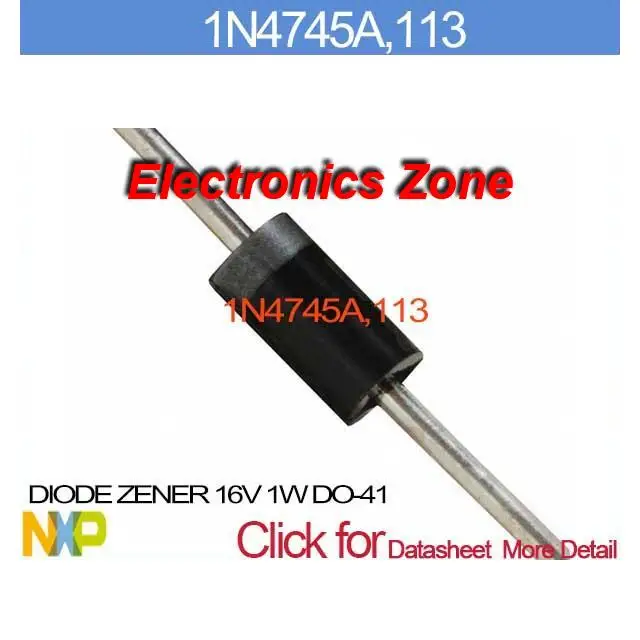 1N4745A, 113 다이오드 제너 16 볼트 1 와트 DO 41 1N4745A 1N4745 4745A 4745|diode ...