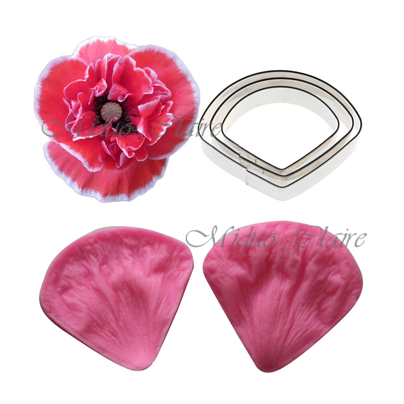 Corn-Poppy-Petal-Silicone-Veiner-Cutter-Flower-Petal-Cutter-Fondant ...