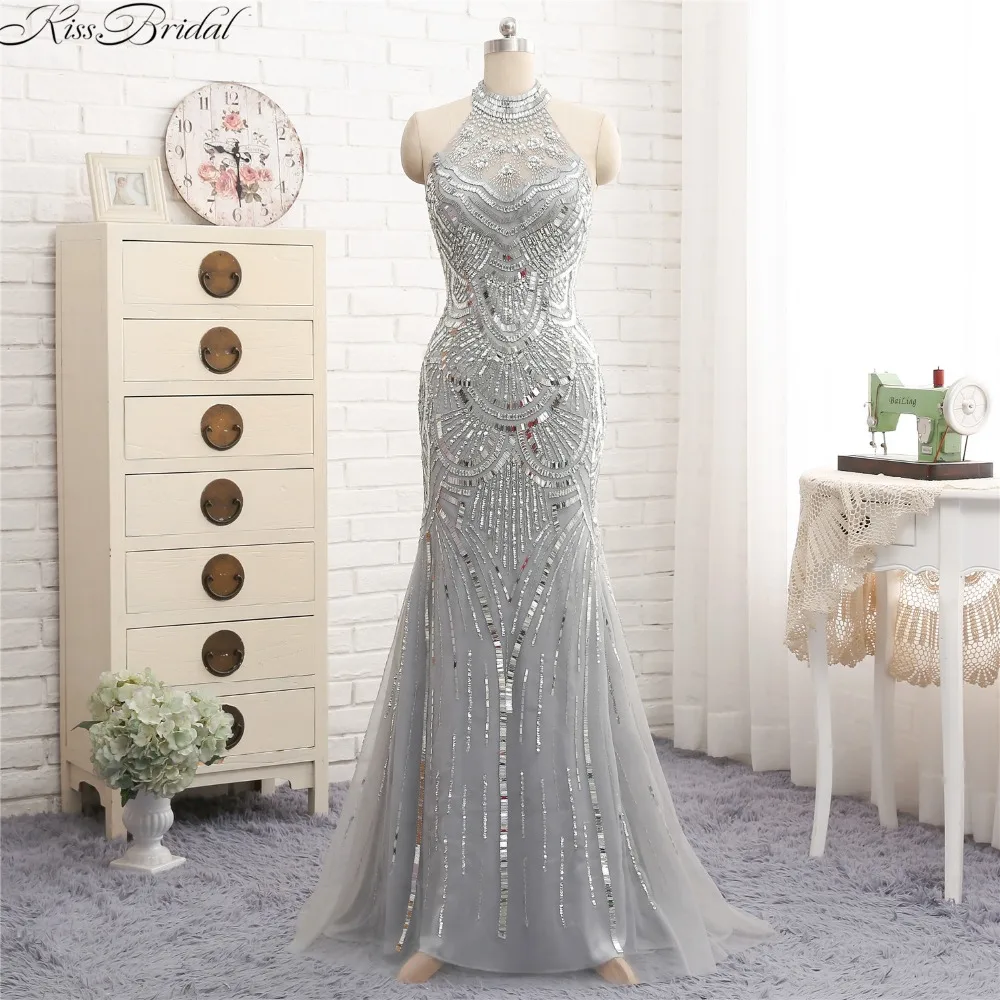 Buy Robe De Soiree New Style Halter Evening Dresses