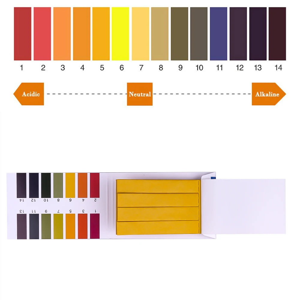 Papel de teste de litmus, 80 tiras/pacote, ph 1 14, papel de teste ...