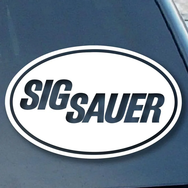 Sig Sauer Firearms Car Window Vinyl Decal Sticker 5" Wide (Color: White ...