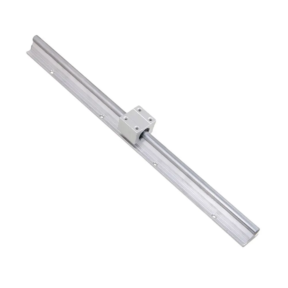 Silver Open Roller Bearing Slide Block & L400mm SBR10 Linear Bearing ...