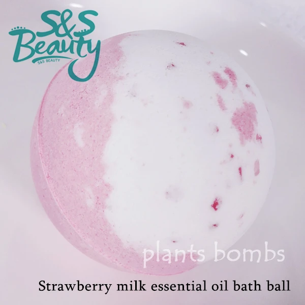 Bath-bombs-Strawberry-milk-essential-oil-bubble-bath-ball-salt-bath-SPA ...