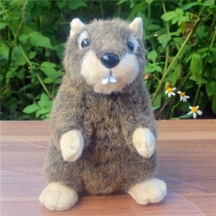 Free shipping new simulation 21cm Marmot toy plush high quality doll ...