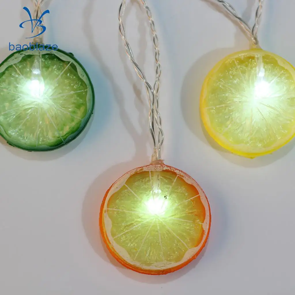 Baoblaze Energy Saving Lemon Shape String Light Strip Lamp 10 LED ...