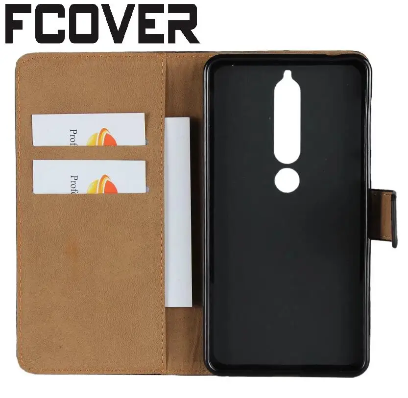 For Nokia 6 1 Plus Flip Case Book Stand Protection Card Shell Wallet
