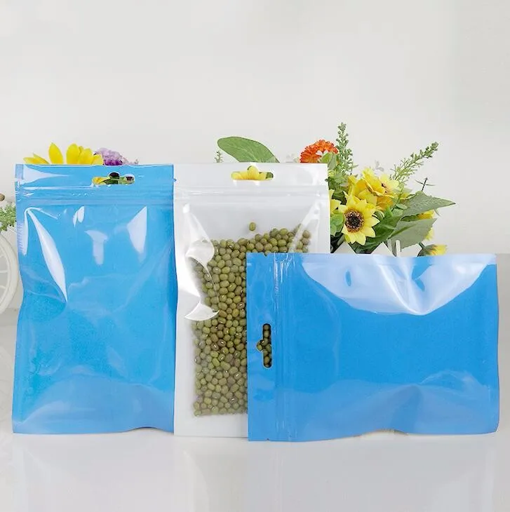 Clear Plastic Pearl Film Zip Lock Bag Self Seal Zipper Packing Bag ...