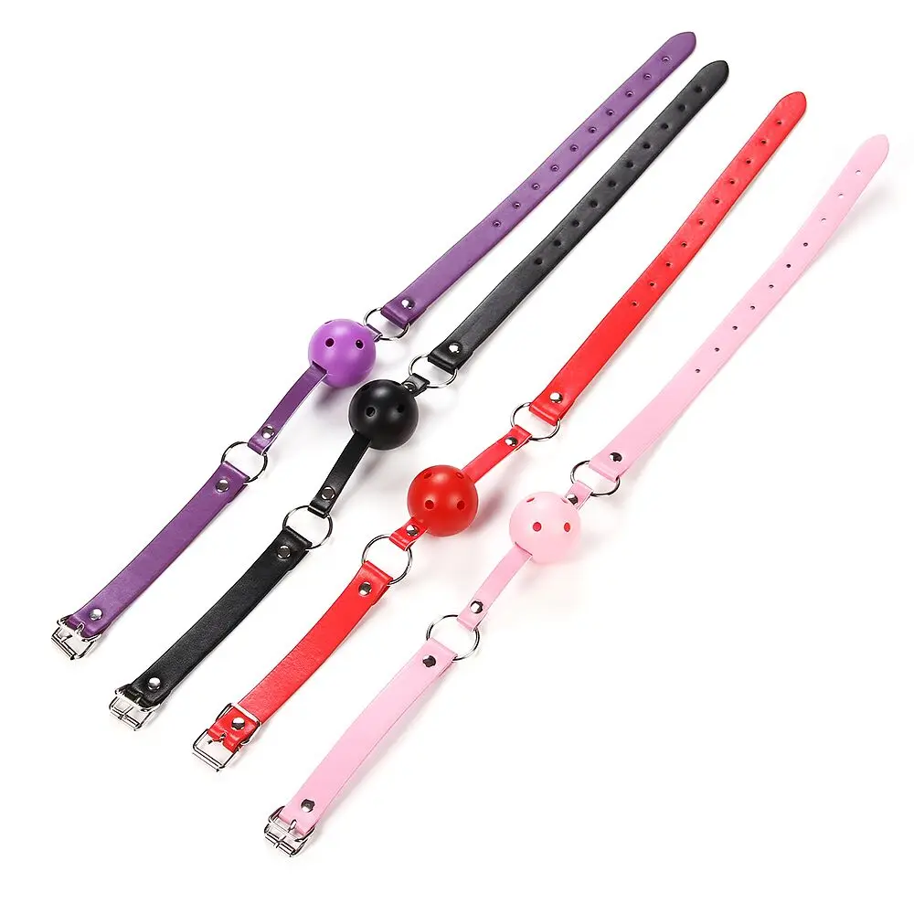BDSM Adult Products Mouth Ball Gag for women men PU Leather Mouth Gag ...