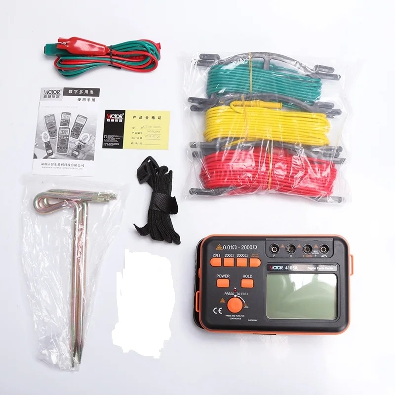 Victor Digital Earth Tester Ground Resistance Ground&AC Voltage ...