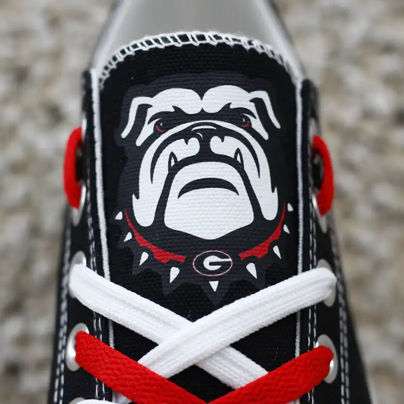 University of Georgia Bulldogs Printed Canvas Shoes Men Low Top Letter ...