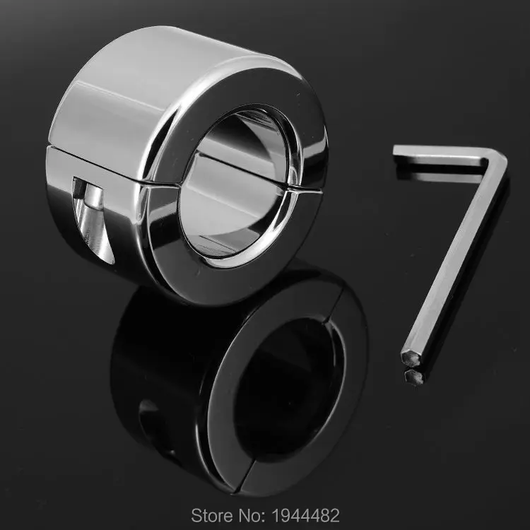 600g Stainless Steel Scrotum Ring Metal Locking Cock Ring CBT Ball ...