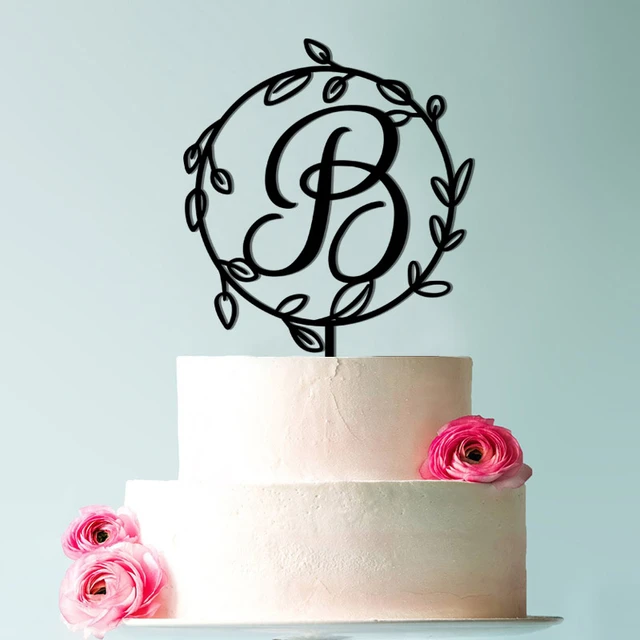 Monogram Wedding Cake Toppers B