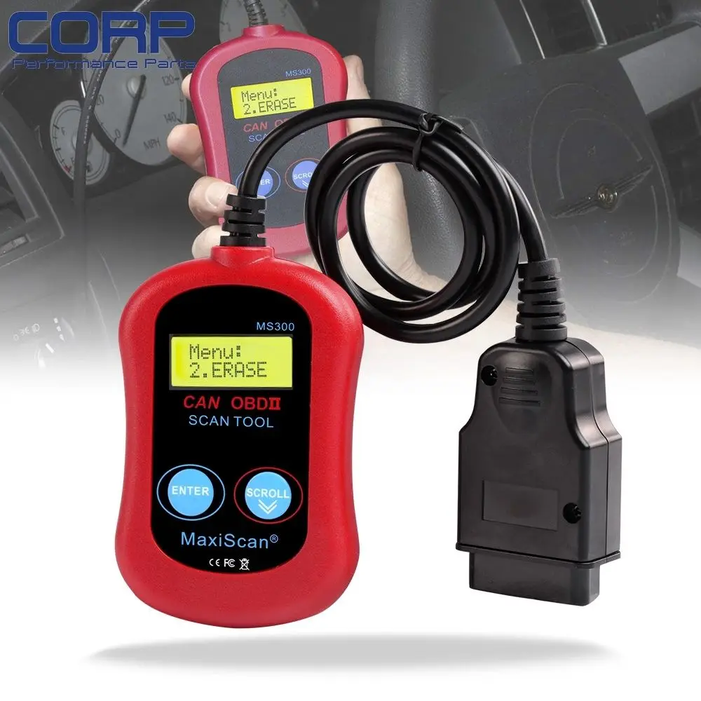 MaxiScan MS300 OBD2 EOBD II CAN BUS Code Reader Engine Diagnostic ...