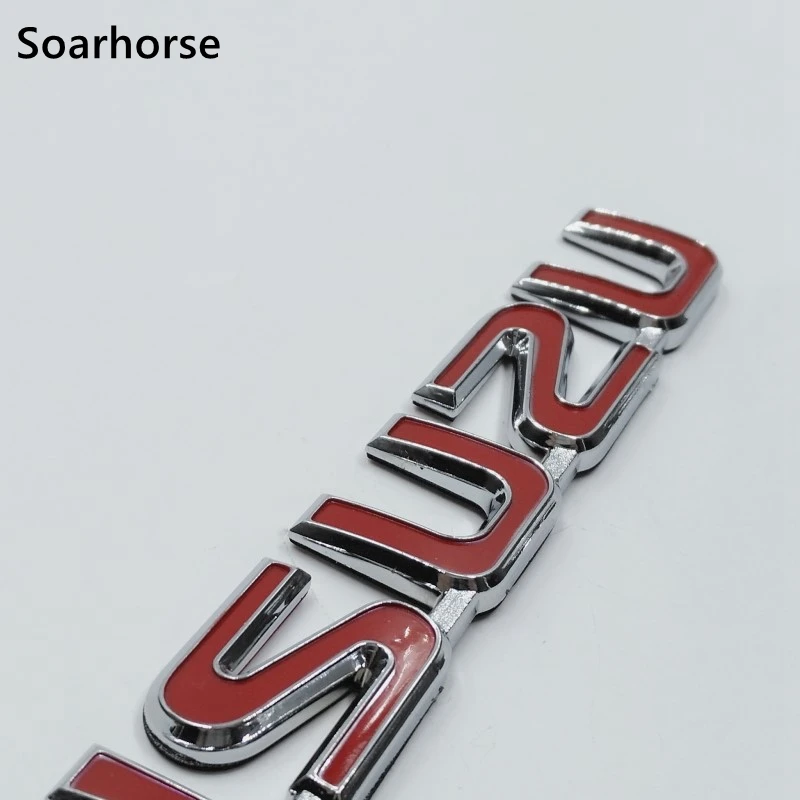 For Isuzu Logo Red Color Emblem Car Decoration Sticker New Styling ...