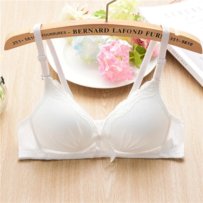 Quality Cotton Teenage Girl Underwear Bow Puberty Students Bra No Steel ...