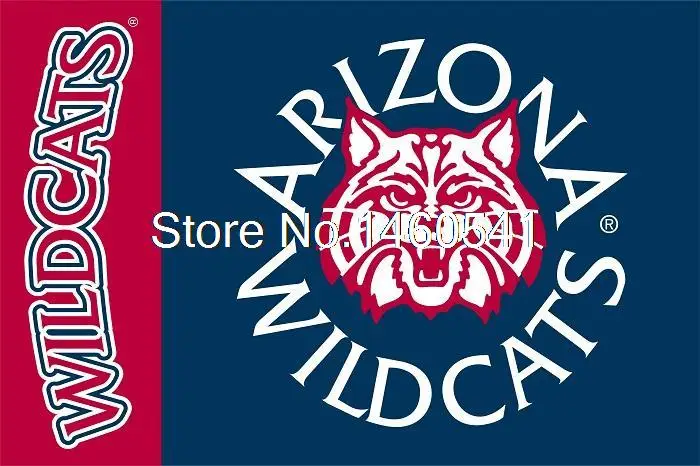 Arizona Wildcats Wordmark Flag 3ft x 5ft Polyester NCAA Arizona ...
