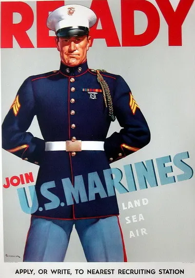 Military conscription recruiting propaganda Naval officers Canvas Retro ...