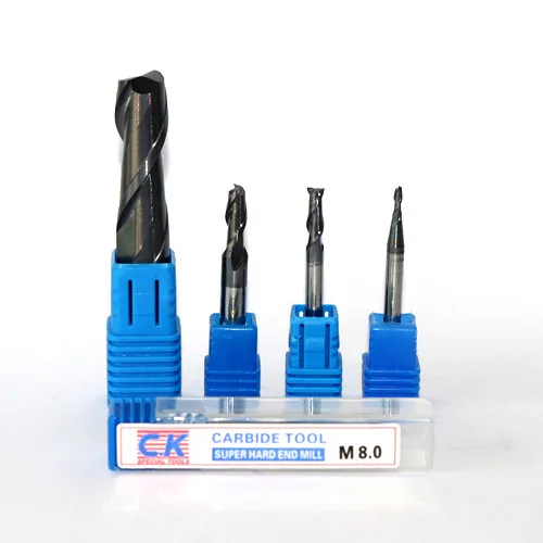 1 bag 40 PCS Coated carbide end mill drill bit 2Flute 1mm 2MM 3MM 4MM ...