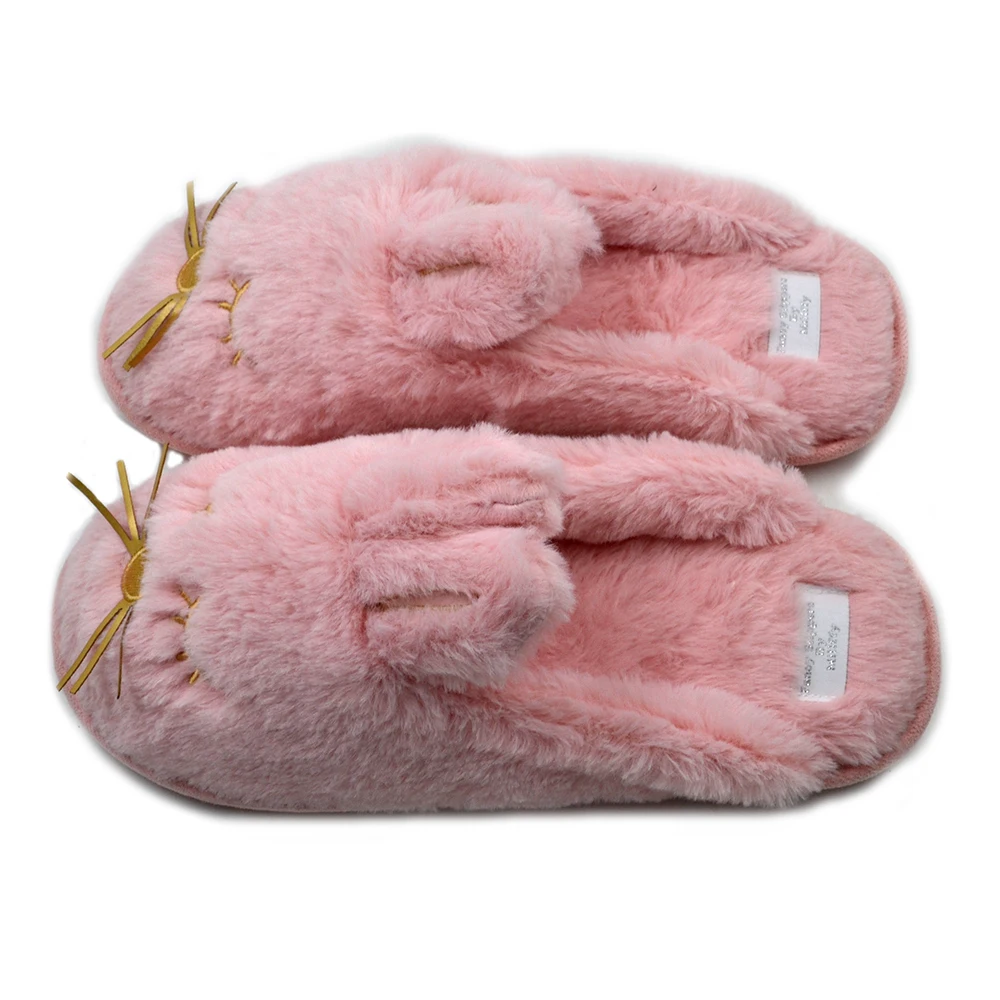 Bunny Rabbit Plush Indoor Outdoor Bedroom Slipper - KawaiiMerch.com